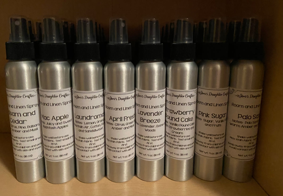 Room and Linen Sprays – Jim's Daughter Crafts